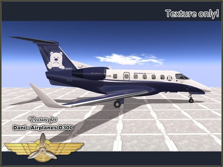Second Life Marketplace - Texture for Dani Airplanes D-300 (Bear Navy)