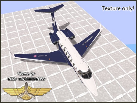 Second Life Marketplace - Texture for Dani Airplanes D-300 (Bear Navy)