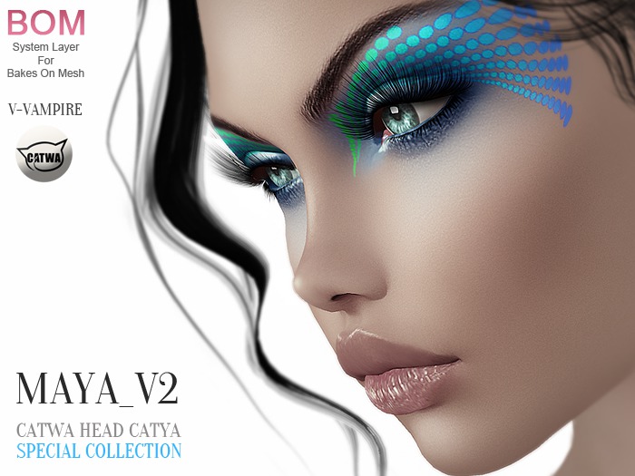 Second Life Marketplace - DREAM INK "Catwa Mesh Head Appliers MAYA_V2 ...