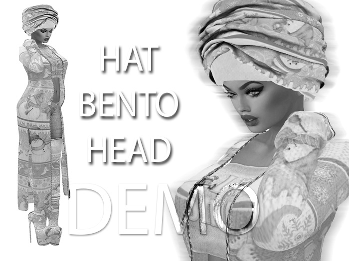 Second Life Marketplace - 0884 DEMO **ABSEN** HAT BENTO HEAD -LISSA-