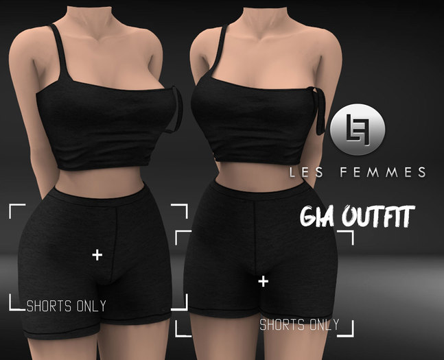 Second Life Marketplace - .:LF:.Gia Shorts BLAC BBL Hourglass eBODY ...