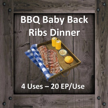 Second Life Marketplace - DFS PD BBQ Baby Back Ribs Dinner (Texture)