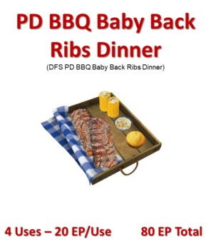 Second Life Marketplace - DFS PD BBQ Baby Back Ribs Dinner (Texture)