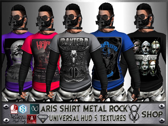 Second Life Marketplace - +V8 SHOP+ METAL ROCK UNIVERSAL 5 TEXTURES+