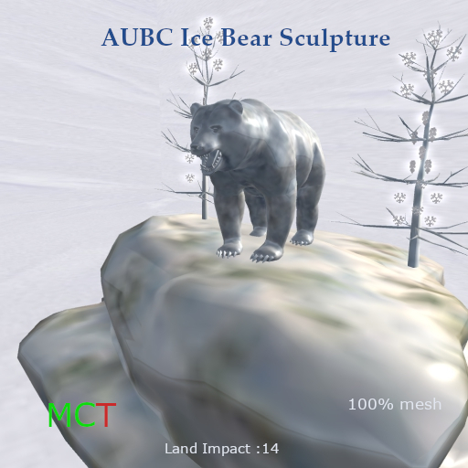 Second Life Marketplace - AUBC Ice bear Sculpture