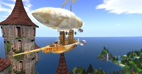 Second Life Marketplace - ^..^ Steampunk Airship *float* *sounds ...
