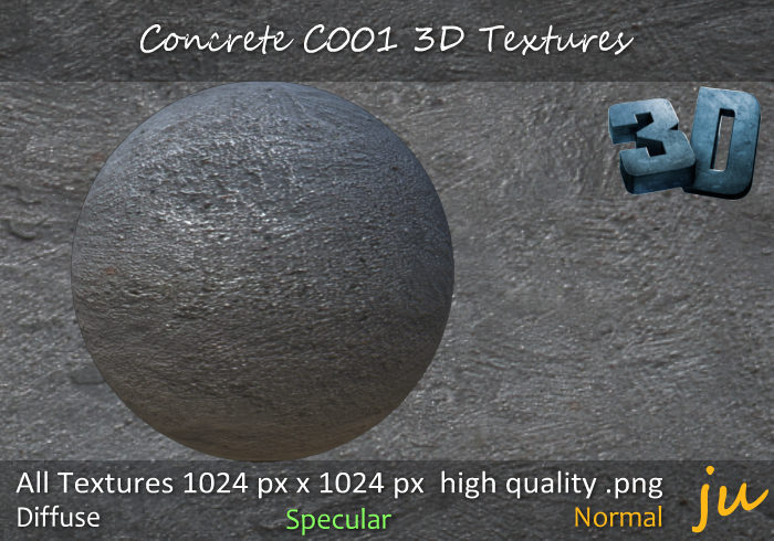 Second Life Marketplace - JU Concrete C001 3D Textures Full Perm