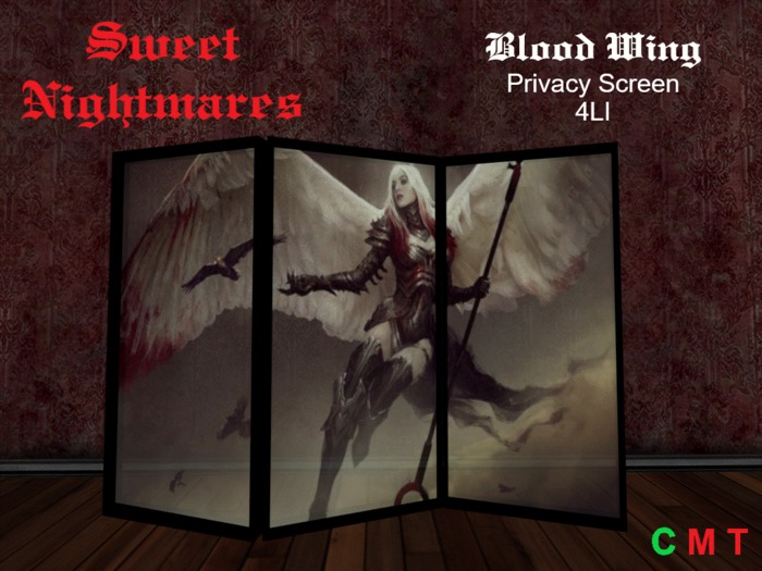 Second Life Marketplace - ~'SN'~ Blood Wing Angel Room Divider