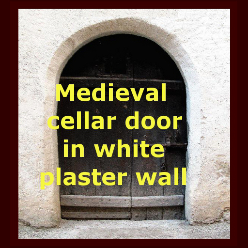 Second Life Marketplace - Medieval cellar door in white plaster wall ...