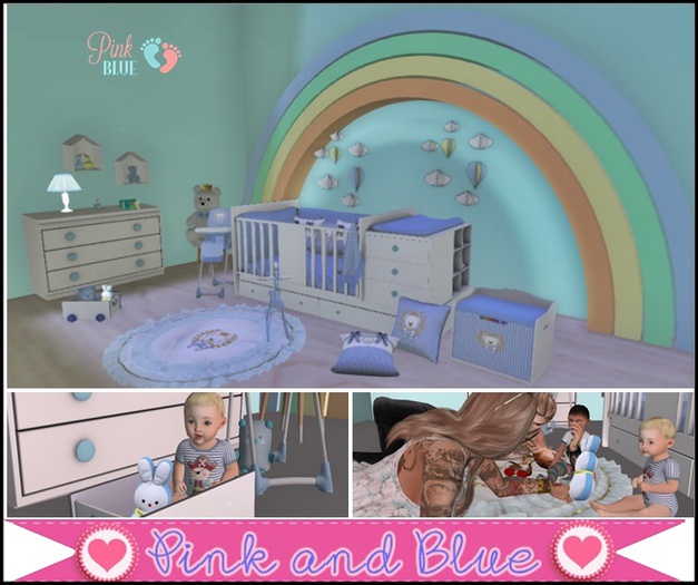 Second Life Marketplace - Bedroom Rainbow to interact with your baby prim