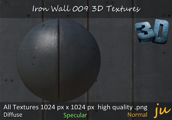 Second Life Marketplace - JU Iron Wall 009 3D Textures Full Perm
