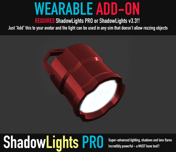 Second Life Marketplace - ShadowLight Wearable Add-on