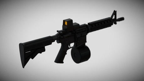 Second Life Marketplace - SCRIPTED Assault Rifle MK18 CQB TRANSFER