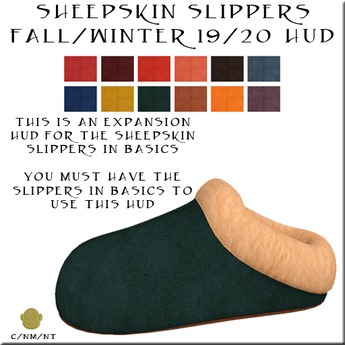 Second Life Marketplace - BM Sheepskin Slippers FW19 20 HUD