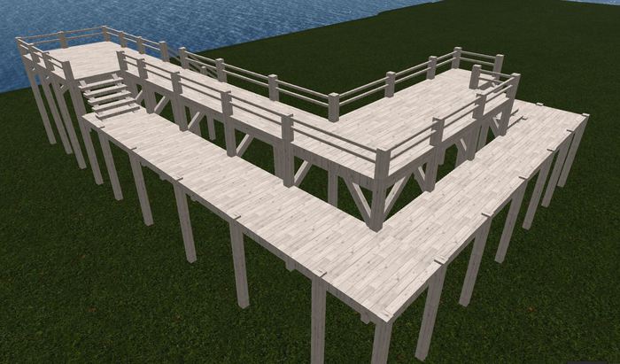 Second Life Marketplace - D-VINE DESIGNS HOME - CORNER DOCK with PIER