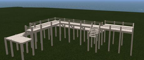 Second Life Marketplace - D-VINE DESIGNS HOME - CORNER DOCK with PIER