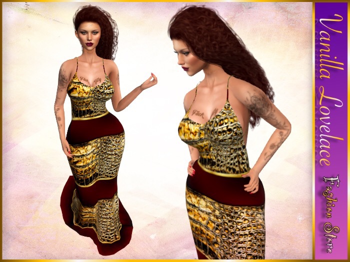 Second Life Marketplace Lovelace Bare Back Gown Nefertiti Maitreya