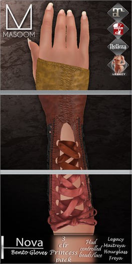 Second Life Marketplace - [[ Masoom ]] Nova Bento- 3 Clr PRINCESS pack ...