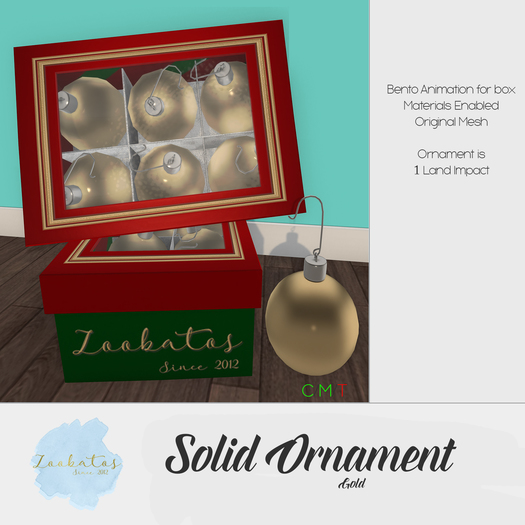 Second Life Marketplace - Zoobatos - Solid Gold Balls Box