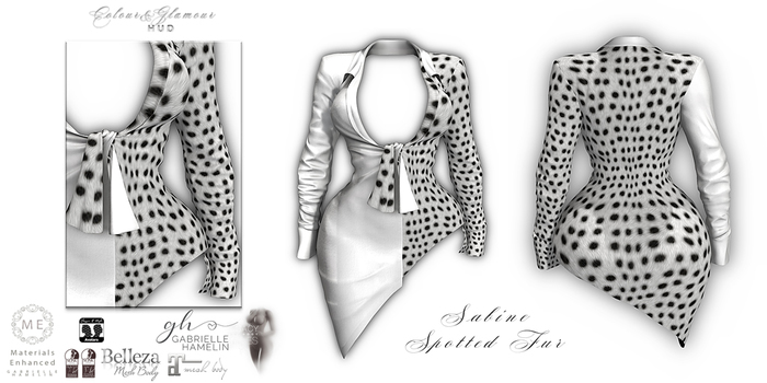 Second Life Marketplace - ♥ {GH} ♥ Sabine Demo Spotted Fur Dress