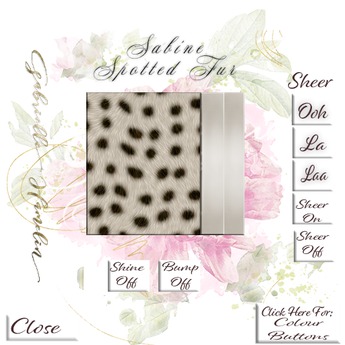 Second Life Marketplace - ♥ {GH} ♥ Sabine Demo Spotted Fur Dress