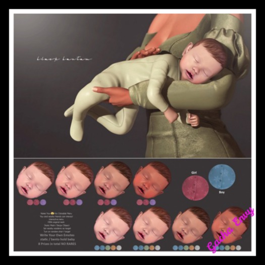 Second Life Marketplace - *[Black Bantam] Burp The Baby Girl Skin 03