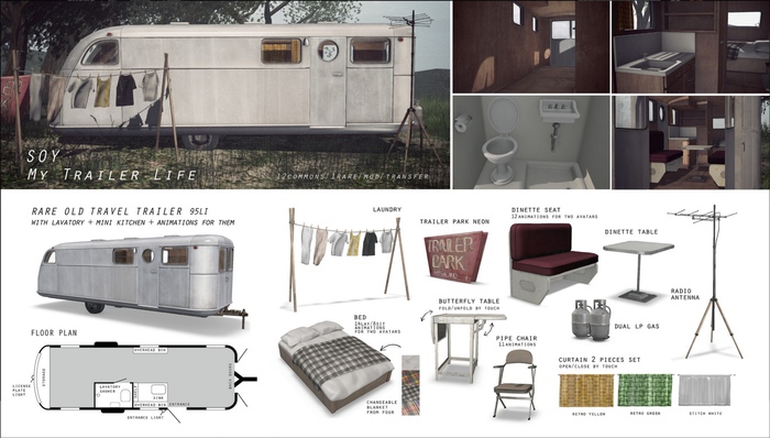 Second Life Marketplace - Soy. My Trailer Life - trailer park neon