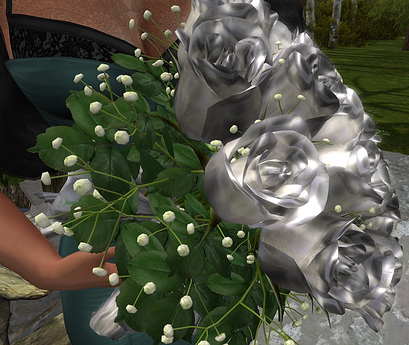 Second Life Marketplace - CJ Rose Bouquet Glamour Silver