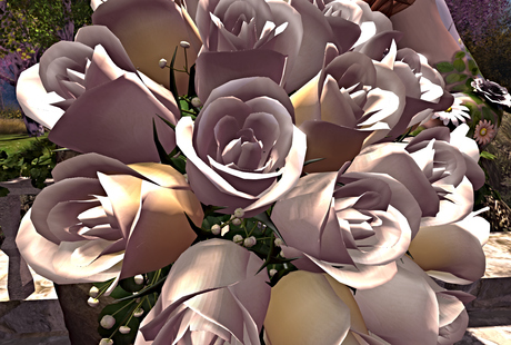 Second Life Marketplace - CJ Rose Bouquet White