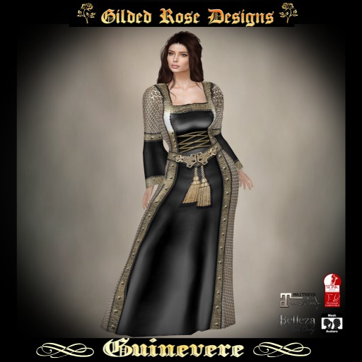Second Life Marketplace - ~Gilded Rose Designs~ Guinevere Medieval Gown ...