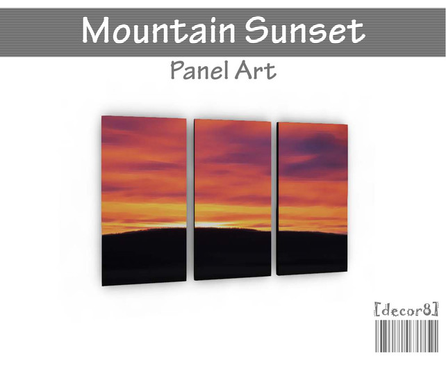 Second Life Marketplace - [decor8] Panel Art - Mountain Sunset