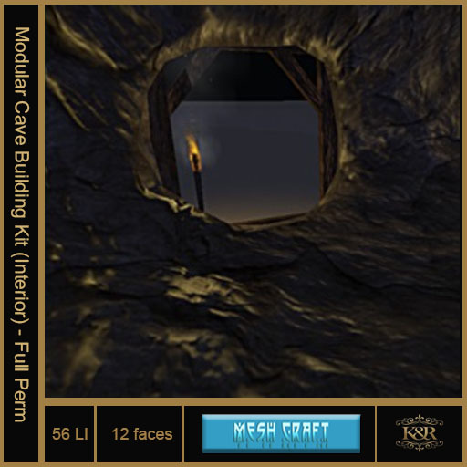 Second Life Marketplace - Modular Cave Building Kit (Interior)- Full Perm