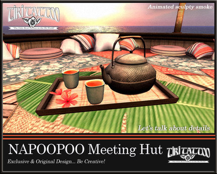 Second Life Marketplace - Tiki Tattoo - NAPOOPOO Meeting Hut, a tent ...