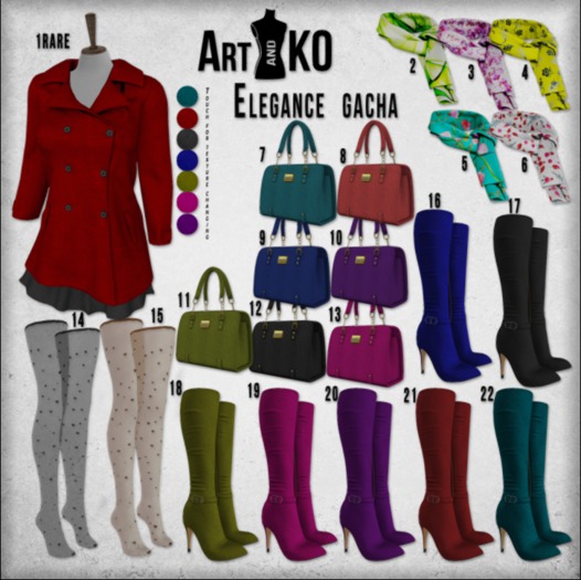 Second Life Marketplace - 22 Art&KO - Elegance GACHA - Green shoes ...
