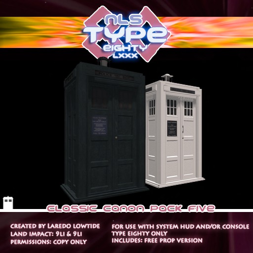 Second Life Marketplace - TARDIS Exterior - Type 80 - Classic Canon ...