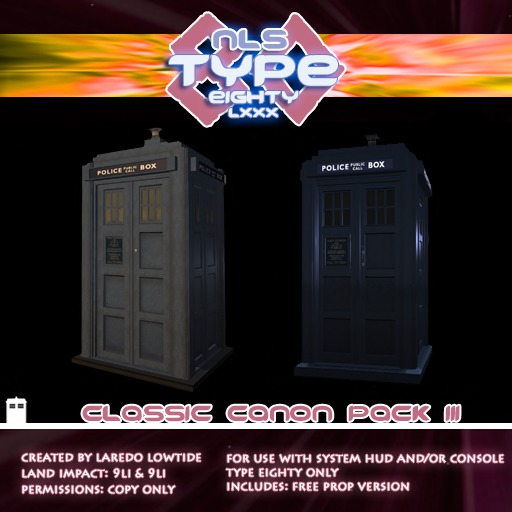 Second Life Marketplace - TARDIS Exterior - Type 80 - Classic Canon ...