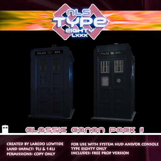 Second Life Marketplace - TARDIS Exterior - Type 80 - Classic Canon ...