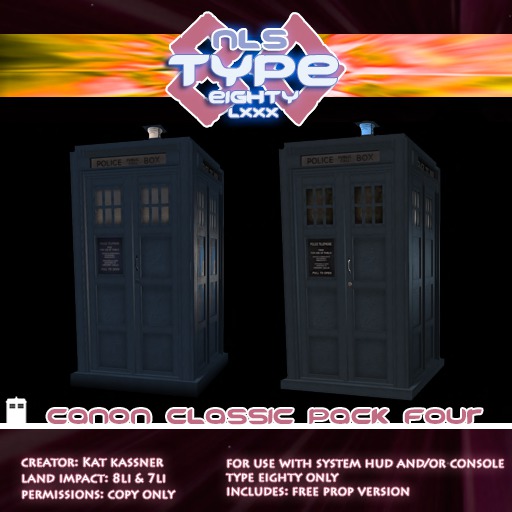 Second Life Marketplace - TARDIS Exterior - Type 80 - Classic Canon ...