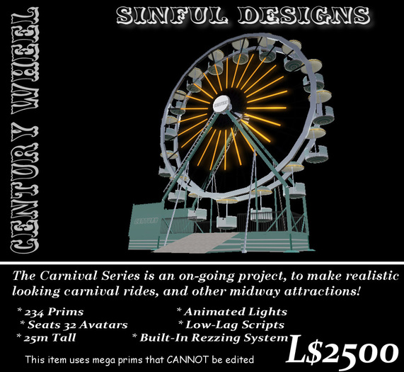 Second Life Marketplace - .::Sinful Designs Carnival Series::. Century ...