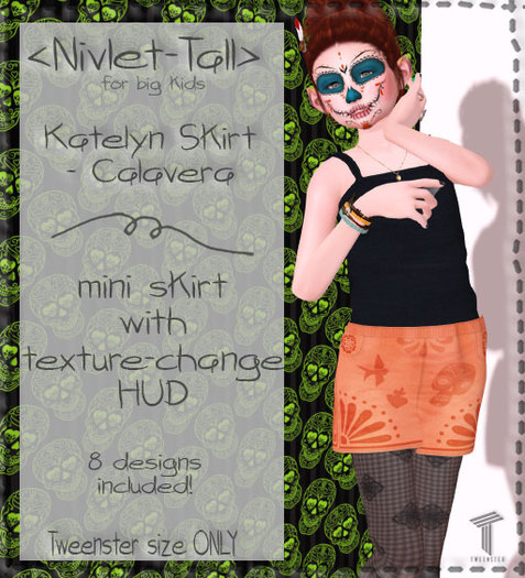 Second Life Marketplace - Katelyn Tweenster Mini Skirt - Calavera