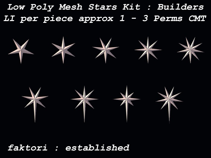 Second Life Marketplace - Low Poly Stars