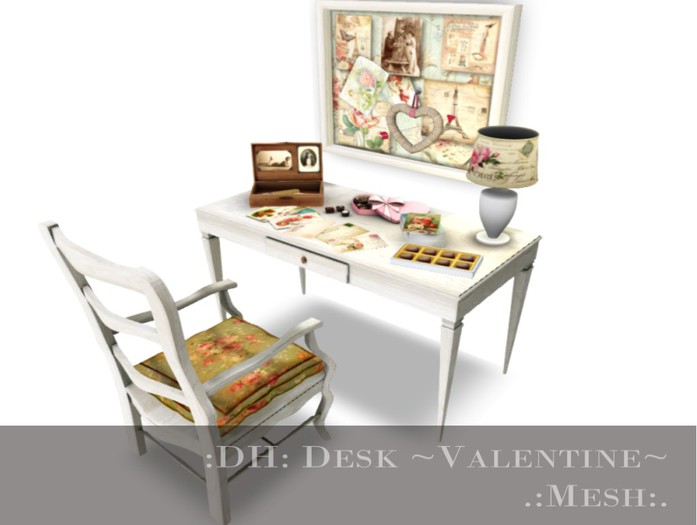 Second Life Marketplace - :DH: Desk ~Valentine~