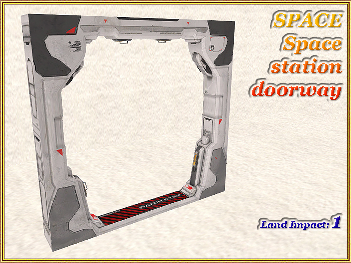 Second Life Marketplace - SPACE Space station doorway (1 LI) ( Full perm )