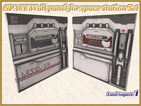 Second Life Marketplace - SPACE Wall panel for space station Set (1 LI ...