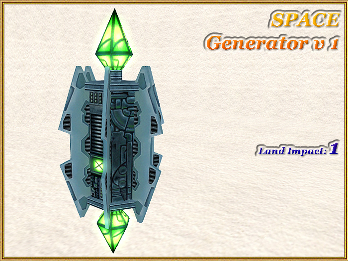 Second Life Marketplace - SPACE Generator v1 (1 LI) ( Full perm )