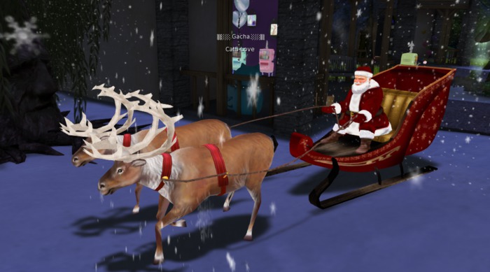Second Life Marketplace - sleigh and Santa Claus 2 Reindeer