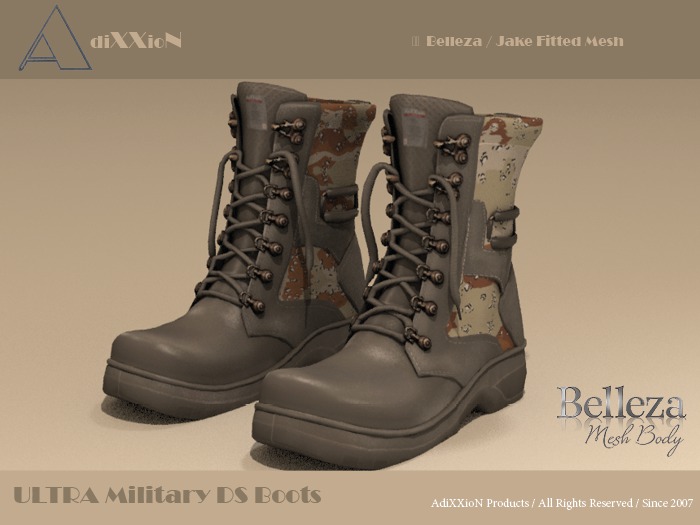 Second Life Marketplace - Belleza Jake .: AdiXXioN :. Male Military DS ...