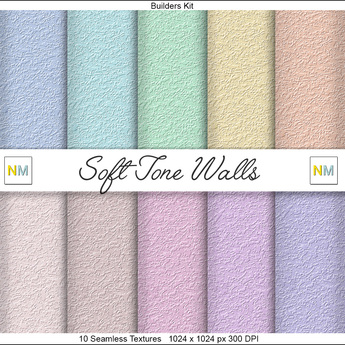 Second Life Marketplace - Soft Tone Walls Builders Kit 10 Seamless ...