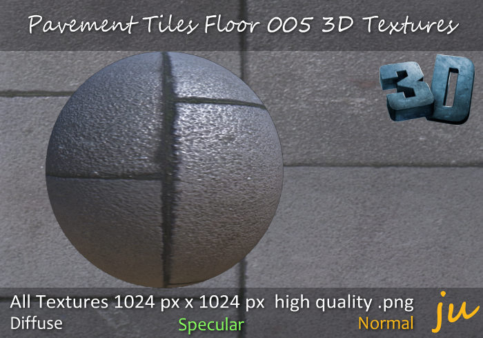 Second Life Marketplace - JU Pavement Tiles Floor 005 3D Textures Full Perm