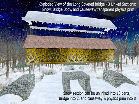 Second Life Marketplace - Covered Bridge with Snow